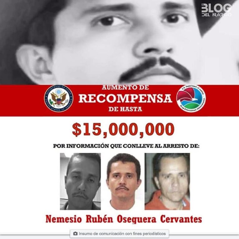 DEA confirmó la muerte de Nemesio Oseguera Cervantes alias “El Mencho”